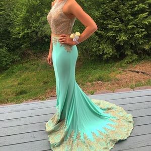 Dresses | Elegant Aqua Prom Dress | Poshmark